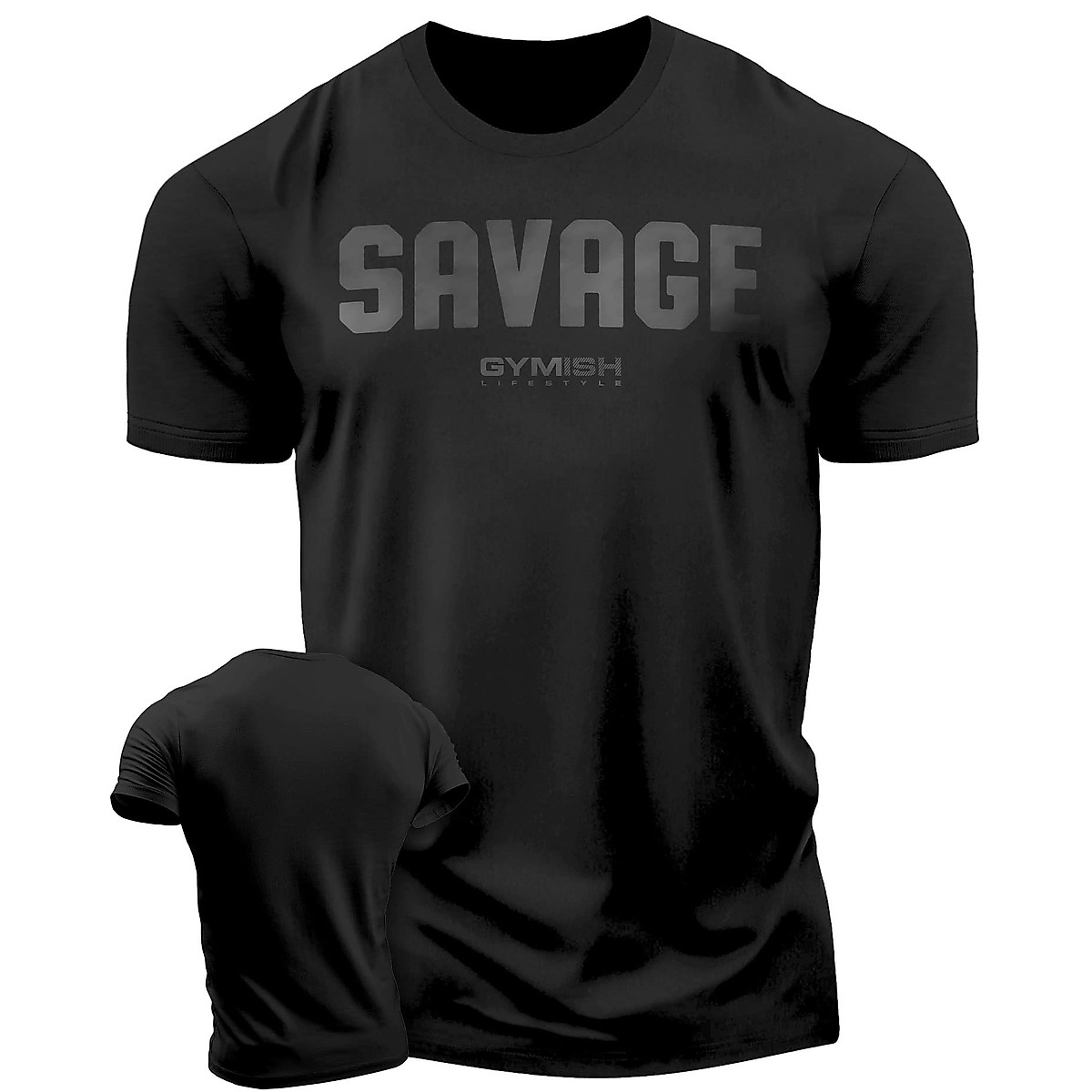 Savage Men's Workout Shirt for Men, Gym Funny Deadlift Lifting T-Shirt (XL, Savage Black)
