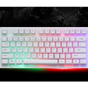 FEDRUI Mechanical Gaming Keyboard, Gaming Keyboard with Backlit, Keyboard Mouse Kit for Home, Games, Office (Color : White)