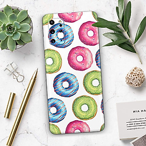 DesignSkinz Yummy Colored Donut Galore Protective Vinyl Decal Wrap Skin Cover Compatible with The Samsung Galaxy S20 (Screen Trim & Back Glass Skin)