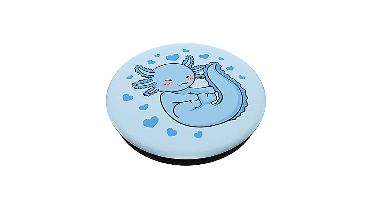 Cute Blue Axolotl Kawaii PopSockets - Fun & Functional