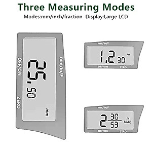 Digital Caliper,0-6'',Dekiraych Metric,Inch,Fraction Caliper Measuring Tool, Stainless Steel Electronic 6 inch Caliper Measurement Tool, IP54 Waterproof Vernier Caliper, Large LCD Display (150mm)