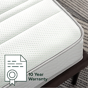 ZINUS 8 Inch Foam and Spring Mattress, CertiPUR-US Certified Foams,Mattress-in-a-Box, Twin, White