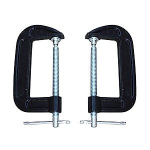 3 Inch C-Clamp Set, Heavy Duty Steel C Clamp Industrial Strength C Clamps for Woodworking, Welding, and Building(2PCs )