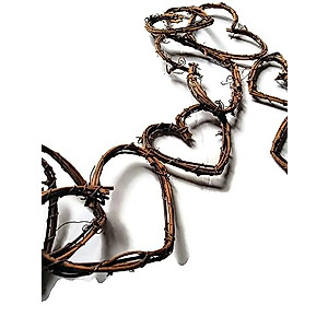 Vine Hearts Rustic Garland for Bridal Shower, Fall Wedding Reception Head Table, Baby Showers - In Choice of Length