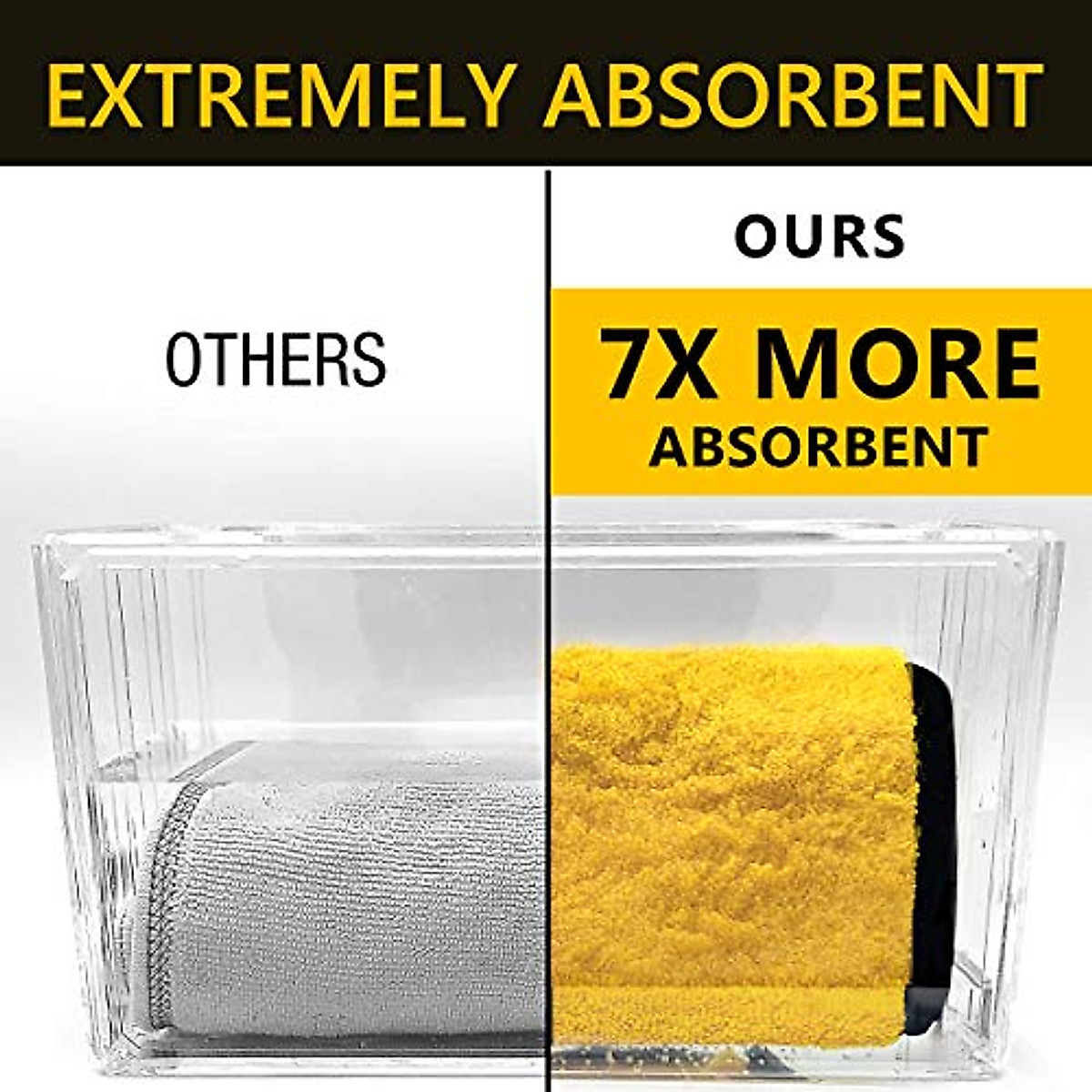 Dry Towel for Cars, （6PCS）Microfiber Extra Thick Cleaning Cloths,Car Drying Towel Scratch-Free Car Detailing Buffing Polishing Soft Super Absorbent Towel 800 GSM 12 in x24 in