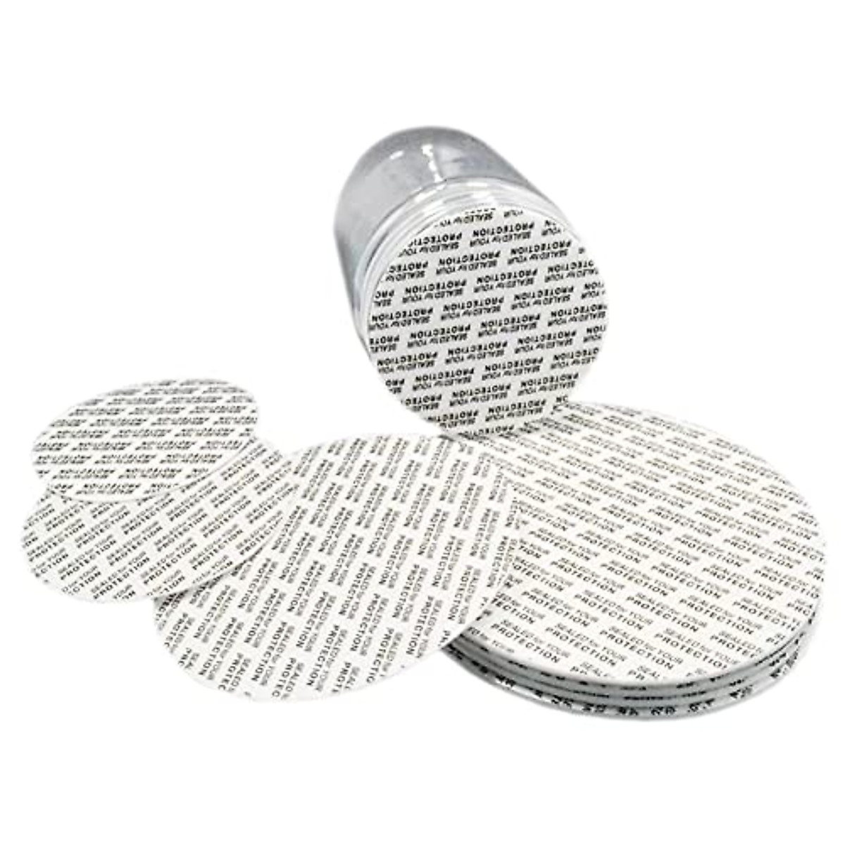 NANSHINE 500pcs Pressure Activated Seals Cap Liners 24mm(0.94") Foam Sealing inserts for Glass & Plastic Jar Bottles Containers No Induction Sealer Needed