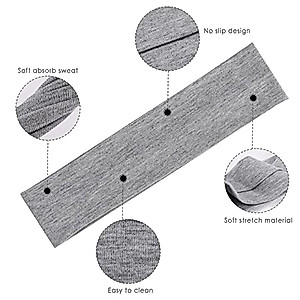 Workout Headbands for Women's Hair 9Pcs I Non Slip Cotton Like Headbands for Girls 2.5 inch Wide I Soft Elastic Cloth Athletic Sweat Bands Headbands Men