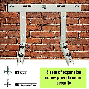 CAT SO RICH Outdoor Wall Mounting Bracket,Support up to 265Lbs,9000-36000 Btu Condenser, for Hanging Ductless Mini Split Air Conditioner Heat Pump Systems,Split HVAC Installation Kit