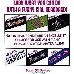 1 DOZEN 2 Inch Wide Cotton Stretch Headbands (Official Funny Girl White)