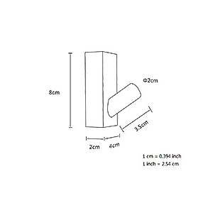 Gullor 2 PCS Natural Wooden Coat Hooks, Wall Mounted Wall Hook Rack, Decorative Craft Clothes Hooks - Black Walnut