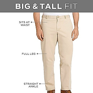 Van Heusen mens Big and Tall Stretch Traveler Cuffed Crosshatch Pleated pants, Grey, 44W x 32L US