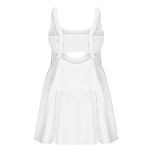 Corset Dress for Women A Line Summer Dresses for Women 2023 FP Dupes Hot Shot Dress with Built in Bra and Shorts Sun Dresses Tennis Golf Athletic Workout Y2K Sleeveless Dress Womens Boho Dresses L