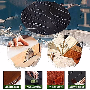 EMENAR Dining Table Rotating Tray Wooden Lazy Susan Tabletop Organizer Large Round Rotating Plate 20in 24in 27in 30in 36in 40in (Color : Marble white, Size : 100cm/40")