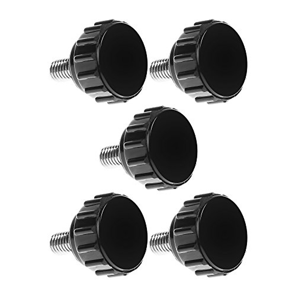 BCP 304 Stainless Steel Threaded Thumbscrew Screw On Knob for Machinery Latche (5pcs, M5 x 10mm)