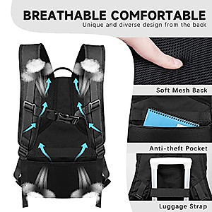 Extra Large Backpack, Travel Backpack, Laptop Backpack for Men Women, Big Backpack, 50L Water Resistant Flight Approved Business Work Computer Heavy Duty Bag with USB Port, Fits 17 Inch Laptops, Grey