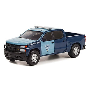 Greenlight 43000-E Hot Pursuit Series 42-2021 Chevy Silverado - Massachusetts State Police 1:64 Scale Diecast