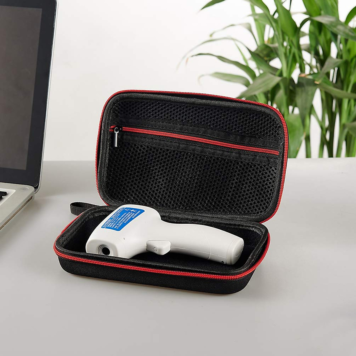 EXCEART Thermometer Travel Storage Case for Digital Ear Thermometer Thermometer Green Zipper