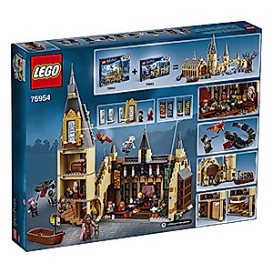 LEGO Harry Potter Hogwarts Great Hall 75954 Building Kit and Magic Castle Toy, Fantasy Creatures, Hermione Granger, Draco Malfoy and Hagrid (878 Pieces)
