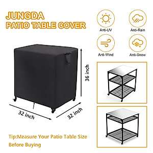 Jungda Outdoor Table Cover for Ooni Large Table,Waterproof Outdoor Kitchen Table Cover,Dustproof,Sunproof - 32 x 32 x 36 Inch