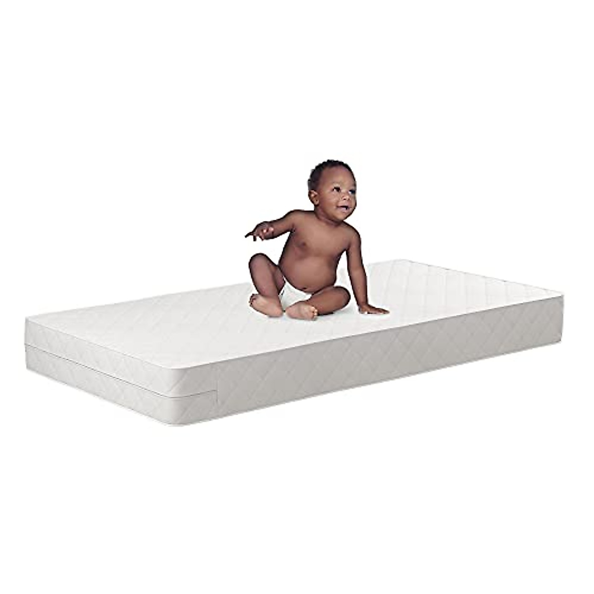 Safety 1st Polypropylene Vinyl Cover Heavenly Dreams Deluxe Dual 2-in-1 Baby Crib and Toddler Mattress, Waterproof and Stain Resistant Cover,Firm, White