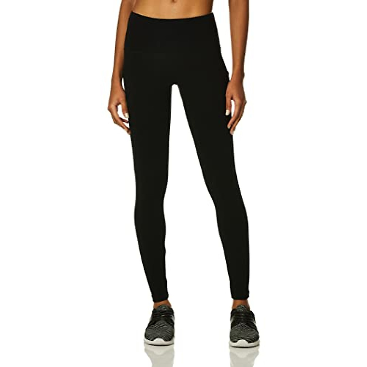 Jockey womens Cotton Stretch Basic Ankle with Side Pocket Leggings, Deep Black, Small US