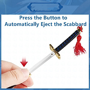 DIYOOHOMY Anime Sword Keychains Mini Japanese Katana Samurai Key Chain Tiny Weapon Fans Gift