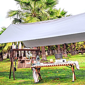 BORDSTRACT Camping Tableware Storage Bag, Hanging Multi Pocket Storage Roll, Portable Outdoor Utensil Bag for Picnic, Kitchen, BBQ, Hiking