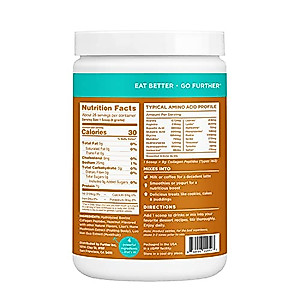 Further Food Collagen Peptide Powder Hazelnut Blend with Lion’s Mane Mushroom, Grass-Fed Hydrolyzed Type 1 & 3 Protein, Gut Health + Joint, Hair, Skin, Nails, Paleo Keto Sugar-Free (28 Servings)