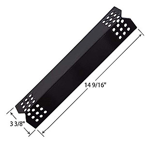Votenli P9737A (4-Pack) Porcelain Steel Heat Plate Replacement for Grill Master 720-0697, 720-0737,7200697,Nexgrill 720-0830H, 720-0830D,Nexgrill 720-0783C, 720-0783E (14 9/16 x 3 3/8)
