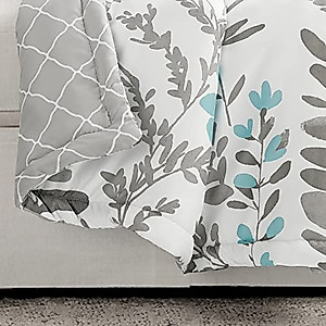 Lush Decor Aprile Throw Blanket, 50" x 60", Blue & Gray