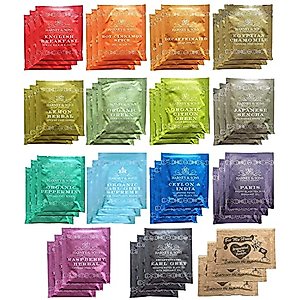 Harney & Sons Assorted Tea Bag Sampler 42 Count With Honey Crystal Packs Great for Birthday, Hostess and Co-worker Gifts