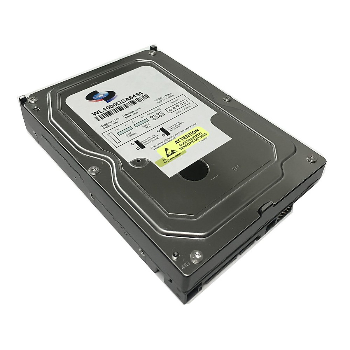 WL 1TB 64MB Cache 5400RPM SATA III (6.0Gb/s) (Low Power & Heavy Duty) 3.5" Internal Hard Drive (PC, NAS & CCTV DVR) - w/ 1 Year Warranty