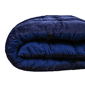 RedSwing XL Cot Mattress Pad, Cot Pads for Camping, 3.2'' Thick Cotton Camping Cot Mattress Pads, Soft and Comfortable, Blue 75"x28"