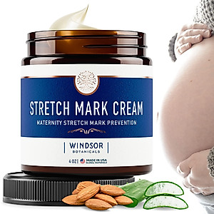 Pregnancy Stretch Mark Prevention Cream - Moisturizing Belly Stretch Mark Cream Remover Rich in High-Potency Cocoa, Aloe, Shea Butter - Hypoallergenic Nourishing Pregnancy Must Have Skin Care - 4oz