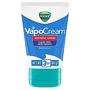 Vicks VapoCream, Easy to Use Non- Greasy Moisturizing Cream, Soothing & Comforting Non-Medicated Vicks Vapors, for Adults and Children Ages 2+, 3.0oz