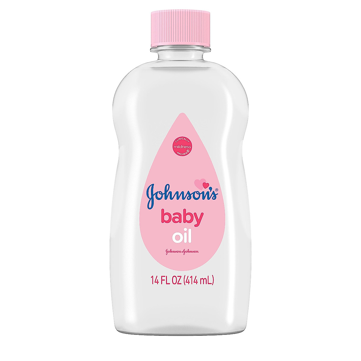 Johnson's Baby Oil, Pure Mineral Oil to help Prevent Moisture Loss for baby, Kids & Adults, Gentle & Soothing Baby Massage Oil for Dry Skin Relief, Original Scent, 14 fl. oz
