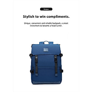 SansPeur EWART Backpack, Casual Back Pack with Laptop Sleeve, designed for Work, Travel, School & College, Navy Blue