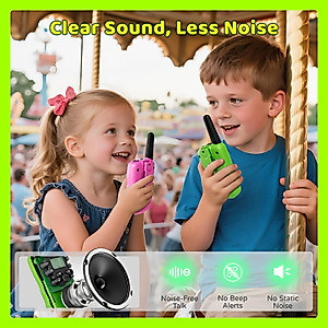 Walkie Talkies for Kids 3 Pack 3 Miles, 2 Way Radio Toys for Kids with Backlit LCD Flashlight, Christmas or Birthday Gifts for Girls and Boys Age 3-12 (Blue Pink Green)