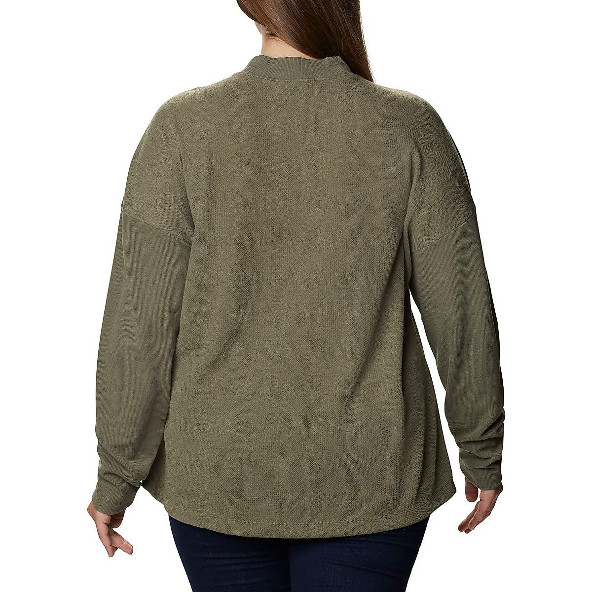 Columbia Women's Pine Street Long Sleeve Knit Stone Green