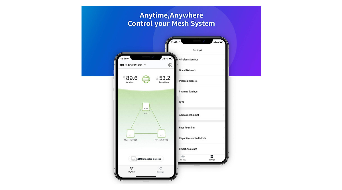 Meshforce M1 Mesh WiFi System: 6+ Rooms Whole Home Coverage
