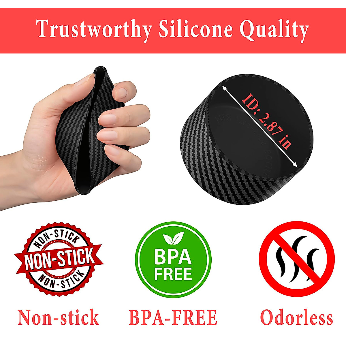 KTKUDY 2Pcs Silicone Boot for Stanley Quencher Tumbler H2.0 30 oz 40 oz & IceFlow 20 oz 30 oz & intended for Hydro Flask Water Bottle 12-24 oz - Cup Bottom Accessories Fits Simple Modern 40 oz Tumbler