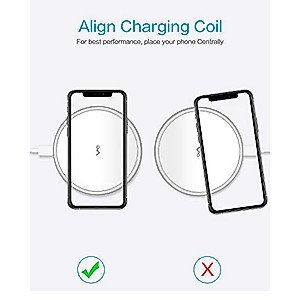 Wireless Charger,Vebach 10W Aviation Aluminum Wireless Charging Pad Compatible with iPhone 14/13/13 Pro/13 Mini/13 Pro Max/12/11/X,Samsung Galaxy S21/S20/Note 10/S10 etc