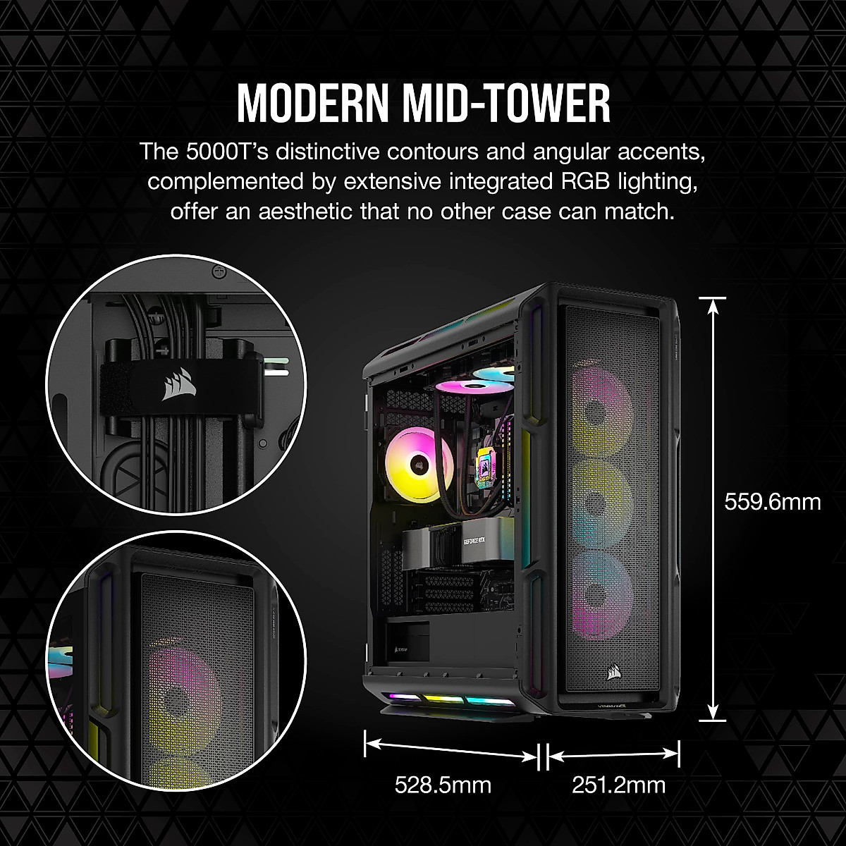 Corsair Vengeance a8100 Series Gaming PC - Liquid Cooled AMD Ryzen 9 7950X CPU - NVIDIA GeForce RTX 4090 GPU - 4TB (2X 2TB) M.2 SSD - 64GB Dominator Platinum RGB DDR5 Memory - Black