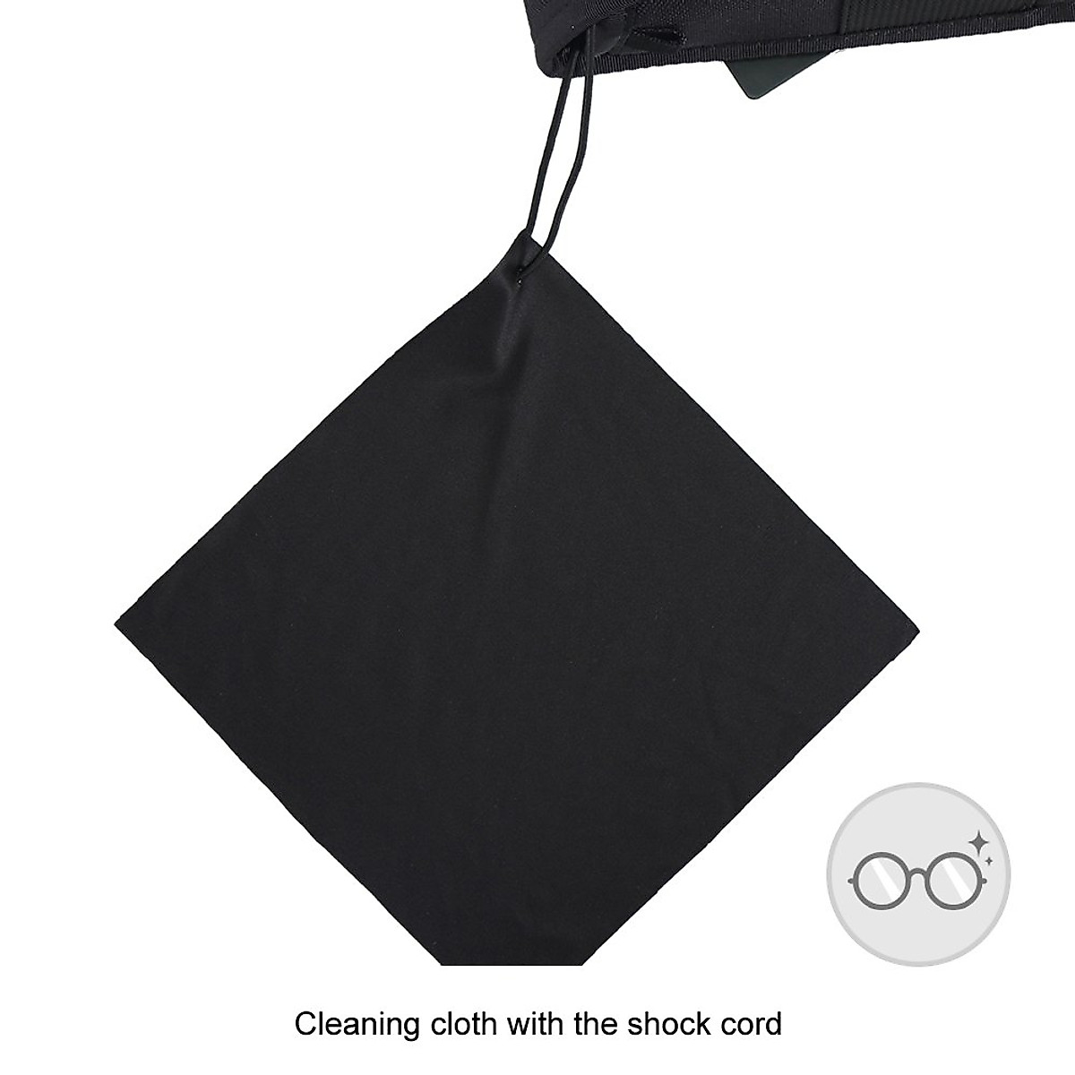 OneTigris MOLLE Eyeglasses Case with Buckle Hard Shell Sunglasses Storage Box 1000D Nylon (Black)