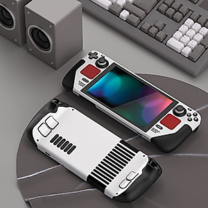 PlayVital Full Set Protective Skin Decal for Steam Deck LCD, Custom Stickers Vinyl Cover for Steam Deck OLED - Classics NES Style