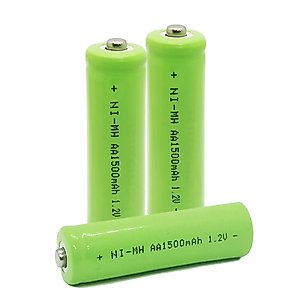 STEPMAX (3 Pack Ni-Mh AA 1500mAh 1.2v Rechargeable Battery for Solar Lights,Garden Light,Toys, Remote Control, Mouse