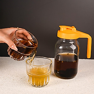 CONNYAM 4 Pack Mason Jar Flip Cap Lids with Handle, Compatible with Ball & Kerr, Airtight and Leak-Proof Seal, Easy Pouring Spout, Turns Jars into Pitchers