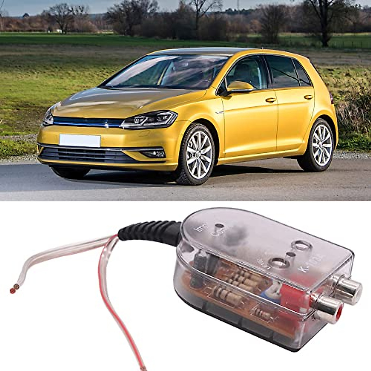 Car Audio Converter,MoreChioce 12V Car High to Low Impedance Converter Wire Converter Line Converter for RCA Line Amplifier to High-Low Adapter