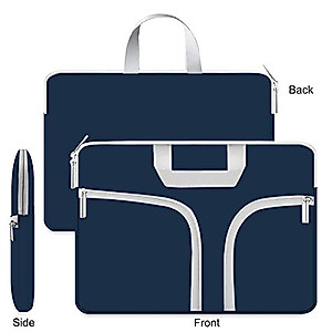 TsuiWah Chromebook Case 11.6-12.3 inch Laptop Sleeve Protective Cover Neoprene Computer Bag for 13 inch MacBook Air/Pro/HP Stream/Samsung/Surface X/7/6/5/4/3/Go 12.4" Chromebook with Handle, Navyblue
