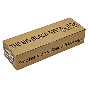 The Big Black Metal Box, Compatible with Cards Against Humanity, Magic The Gathering, MTG, (Game Not Included) | Includes 8 Dividers | (Long Version) Fits up to 1400 Loose Unsleeved Cards